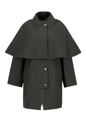 Barbour Long-sleeved Trench Coat With Cape Detail - Sage/ancient