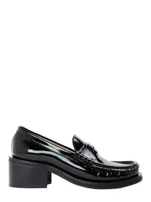GANNI Mid Heel Loafers - Black