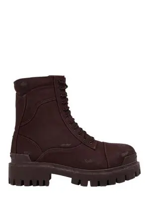 Balenciaga Lace-up Combat Boots - Black
