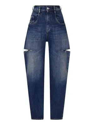 MAISON MARGIELA Tapered Jeans With Slash Detail - Blue