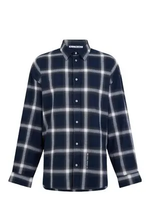 Acne Studios Plaid Shirt Jacket - Black
