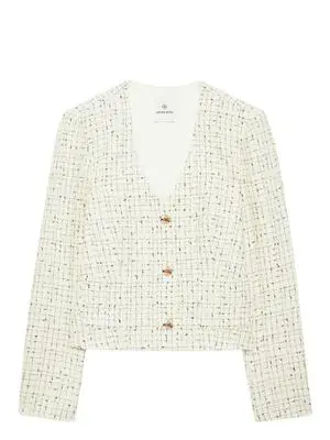 ANINE BING Long-sleeved Casual Jacket - Cream/black