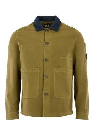 C.P. COMPANY Solid Color Button Overshirt - Green