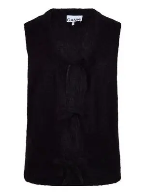 GANNI Mohair Vest - Black