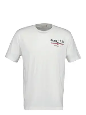 Gant Logo Short Sleeve T-shirt - White