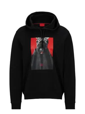 Hugo Boss Fleece Fabric Hoodie - Black