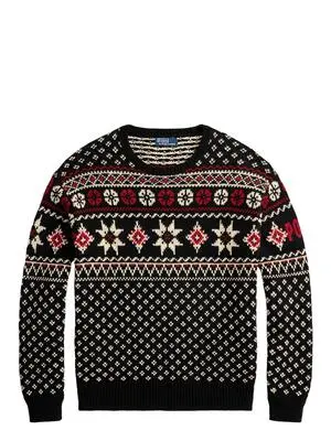 Polo Ralph Lauren Fair Isle Crew Neck Jumper - Black