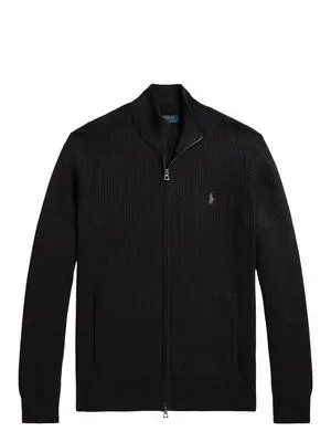POLO RALPH LAUREN Polo Ralph Lauren Full-Zip Knitted Jacket With Stand Collar