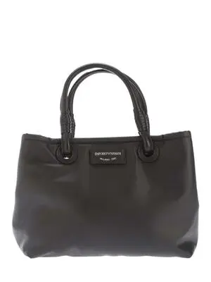 Emporio Armani Leather Tote Bag - Black