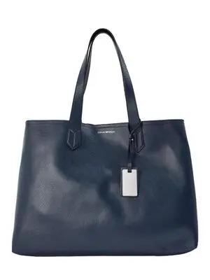 Emporio Armani Leather Tote Bag - Black
