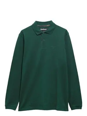 Barbour Long-sleeved Polo Shirt - Seaweed