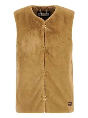 Barbour Sleeveless Fur Vest - Brown