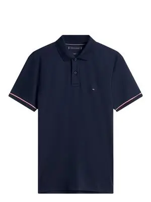 Tommy Hilfiger Logo Short Sleeve Polo Shirt - Black