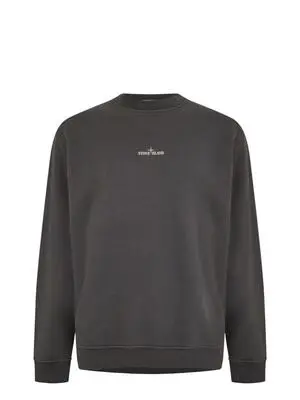 Stone Island Graphic Crew Neck Jumper - Black