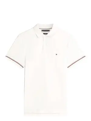 Tommy Hilfiger Logo Short Sleeve Polo Shirt - White