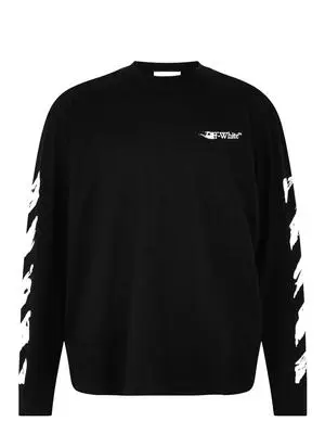 Off-White Logo Long Sleeve T-shirt - Black
