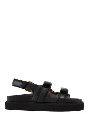 Isabel Marant Étoile Leather Platform Sandals - Black