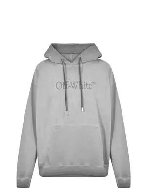 Off-White Hoodie With Logo Detail - Gray