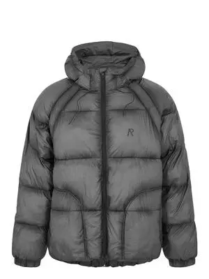 REPRESENT Solid Color Down Jacket With Hood - Gray