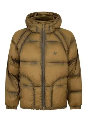 REPRESENT Padded Down Jacket With Hood - Brown