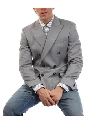 Hugo Boss Double-breasted Blazer - Gray