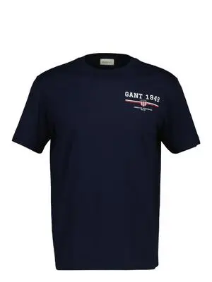 Gant Logo Short Sleeve T-shirt - Black