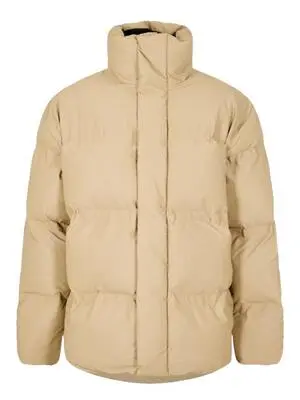 Rains Long-sleeved Padded Stand Collar Cotton Coat - Sand