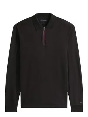 Tommy Hilfiger Long Sleeve Polo Shirt - Black