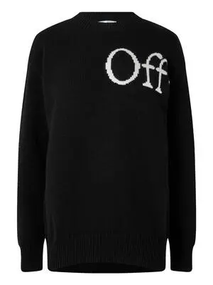 Off-White Logo Crew Neck Jumper - Black