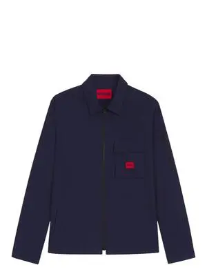 Hugo Boss Zip-through Overshirt - Black