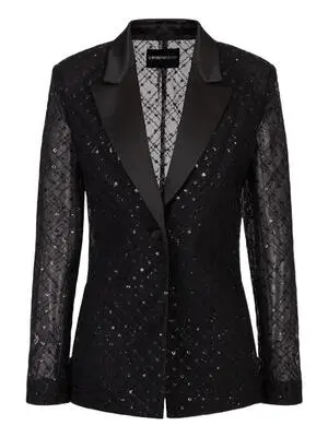 Emporio Armani Sequin Embellished Blazer - Multi Colour