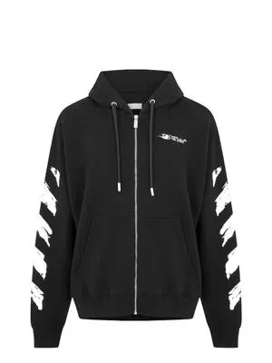 Off-White Ink Zip Hoodie - Black