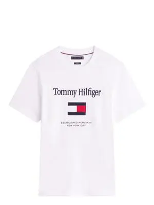 Tommy Hilfiger Logo Short Sleeve T-shirt - White