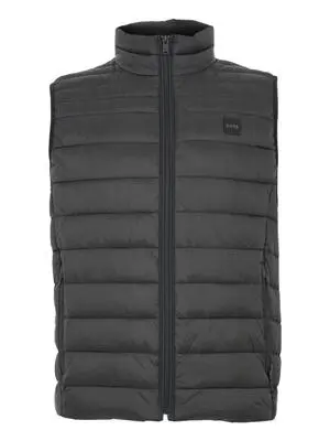 Hugo Boss Quilted Zip-up Gilet - Black