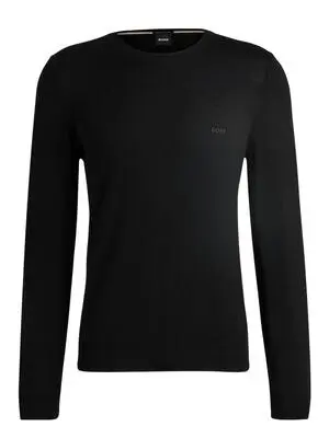 Hugo Boss Crew Neck Fine Knit Sweater - Black