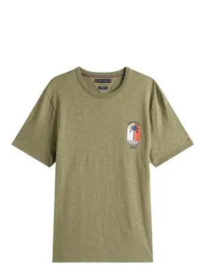 Tommy Hilfiger Logo Short Sleeve T-shirt - Green