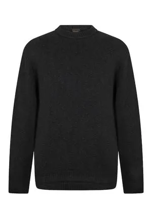 Hugo Boss Textured Knit Crew Neck Sweater - Black