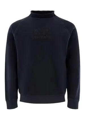 C.P. COMPANY Embroidered Logo Crewneck Jumper - Black
