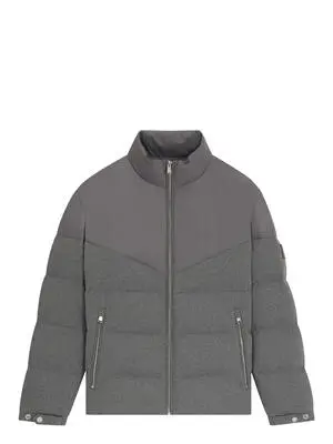 Hugo Boss Padded Stand Collar Zip-up Jacket - Gray