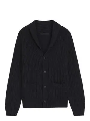 Hugo Boss Shawl-collar Heavy Knit Cardigan - Black