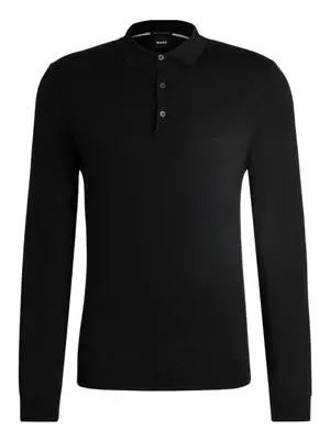 Hugo Boss Bono Knitted Polo Knitwear - Black