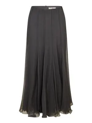 Chloé Lightweight Silk Maxi Dress - Pearly Black