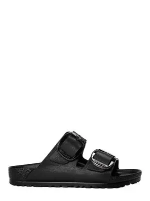 BIRKENSTOCK Open Toe Buckled Slides - Black