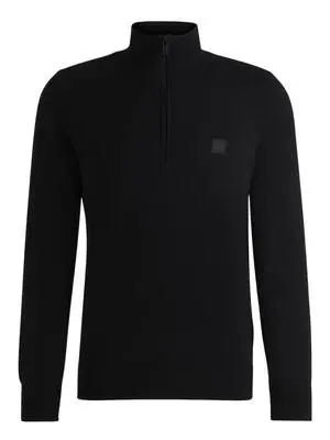 Hugo Boss Kanobix Quarter Zip Sweater - Black