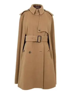 Burberry Double-breasted Trench Coat With Check Lining - Brown