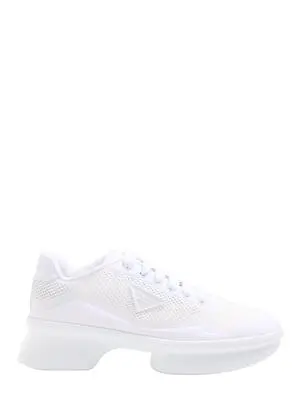 Prada Prada Platform Lace-Up Sneakers White