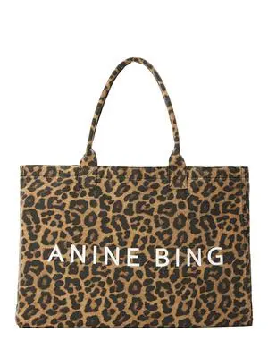 ANINE BING Anine Bing Leopard Print Tote Bag