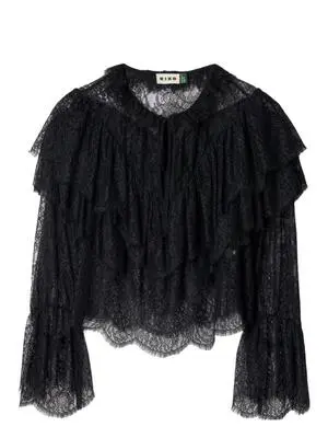 Rixo Faryn Lace Top - Black