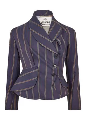 VIVIENNE WESTWOOD Striped Tailored Jacket - Black