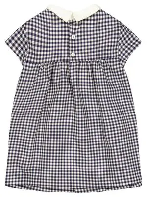 Gucci Plaid Short Sleeve Dress - Gray